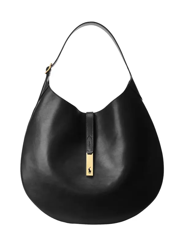Polo Ralph Lauren Leather Shoulder Bag - Black