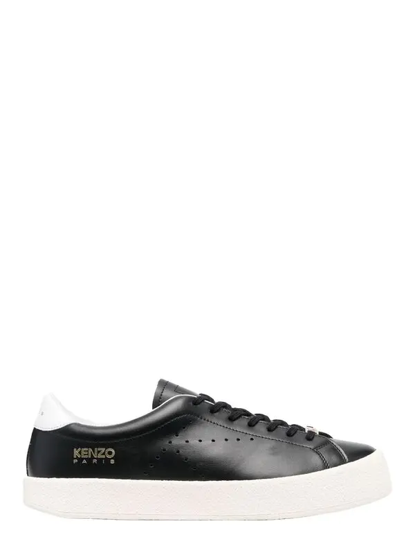Kenzo Swing Lace-up Leather Sneakers - Black
