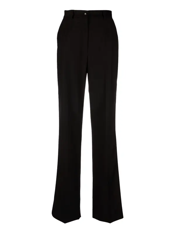 Dolce & Gabbana High-rise Wide-leg Trousers - Black
