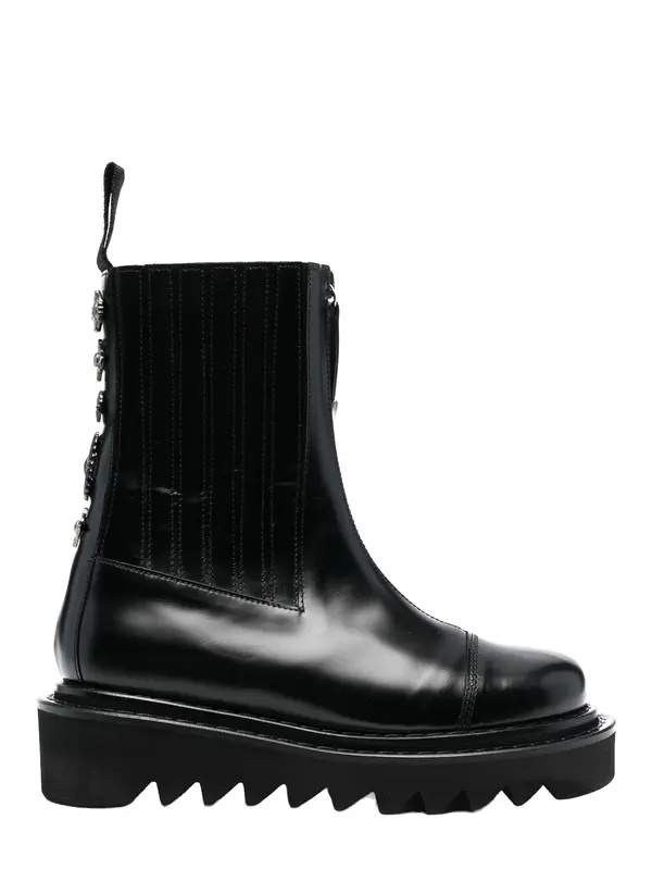 Toga Ridged Sole Ankle Boots - Black