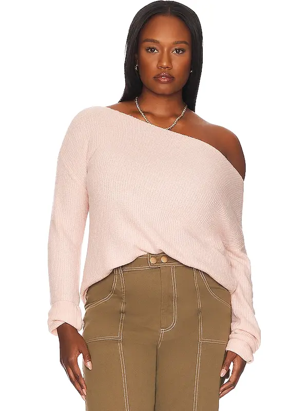 LOVERS AND FRIENDS Alayah Off Shoulder Sweater - Soft Pink