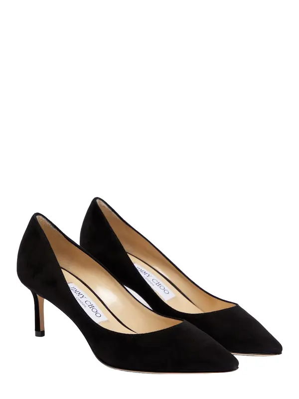 JIMMY CHOO Romy 60 Suede Pumps - Black