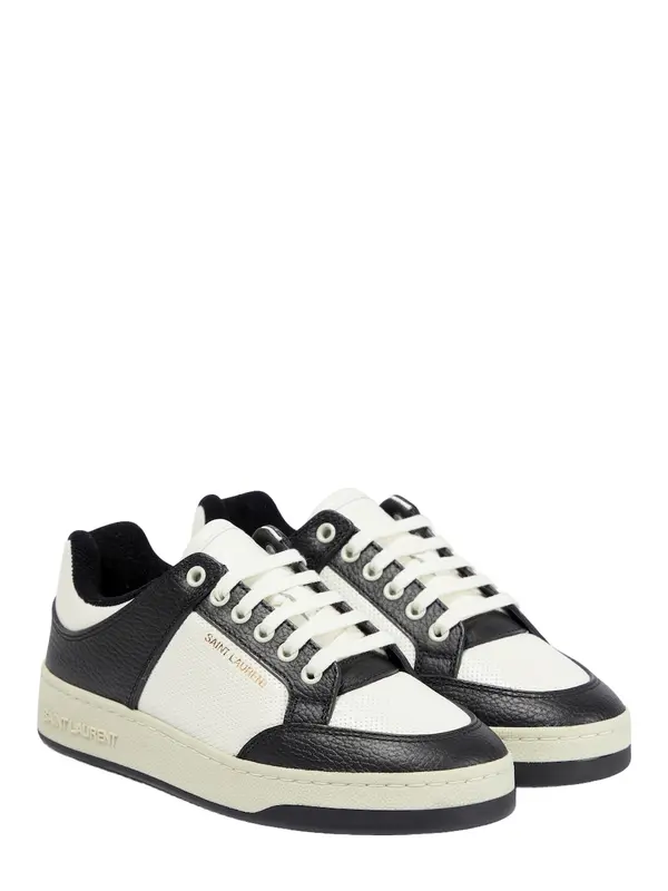 Saint Laurent Sl/61 Leather Sneakers - Black