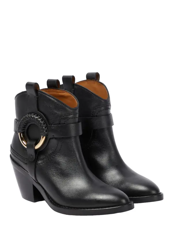See By Chloé Hana Leather Ankle Boots - Black