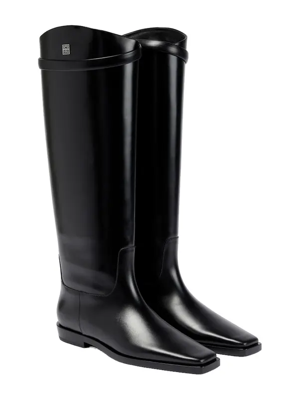 TOTEME Leather Knee-high Boots - Black
