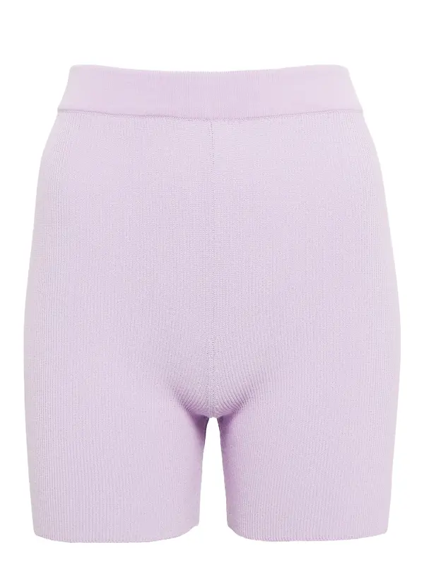 Jacquemus Le Short Arancia Knit Biker Shorts - Purple