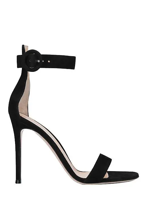 GIANVITO ROSSI Portofino Open-toe Heeled Sandals - Black