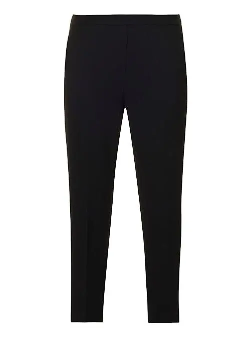 Theory Relaxed-fit High-rise Straight-leg Trousers - Black