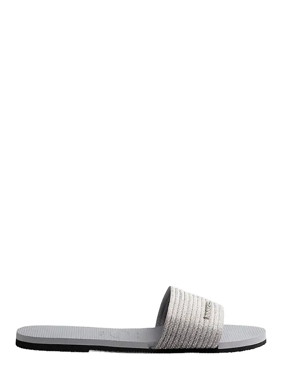 Havaianas You Malta Striped Woven Sandals - Ice Grey