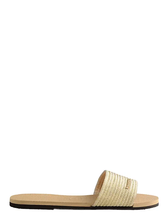 Havaianas You Malta Striped Sandals - Golden