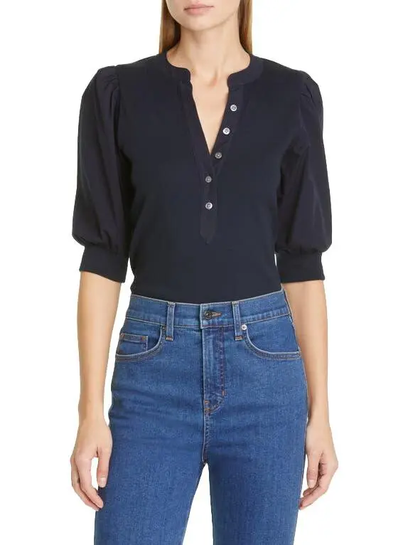 Veronica Beard Coralee Blouse - Navy