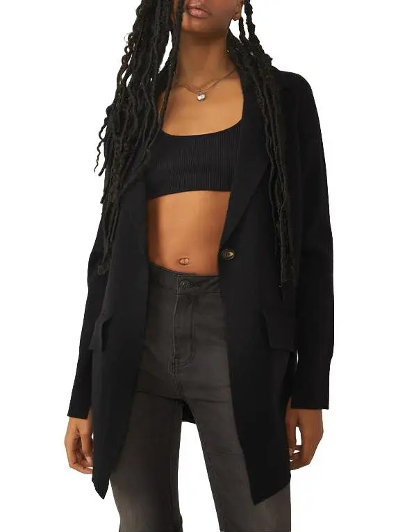 Free People Sarah Blazer Cardigan - Black