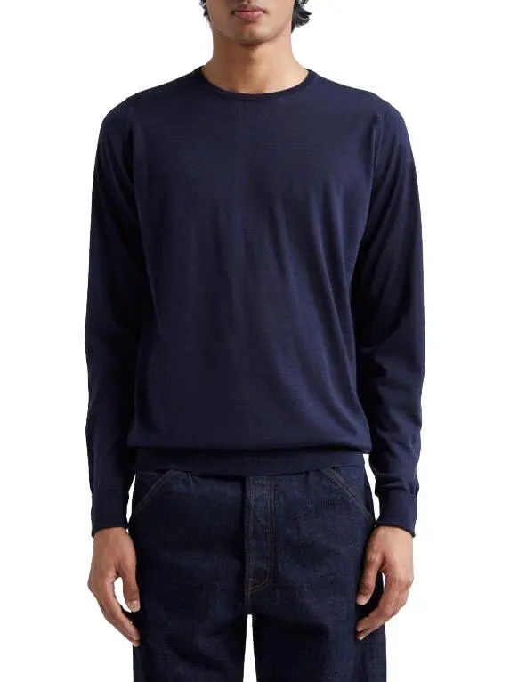 John Smedley Marcus Crewneck Sweater - Midnight