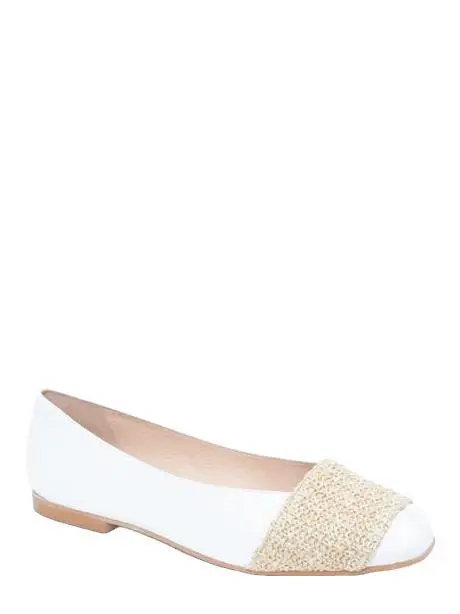 PATRICIA GREEN Milan Embellished Ballet Flat - White