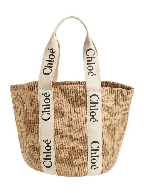 Chloé X Mifuko Large Woody Basket Tote - White