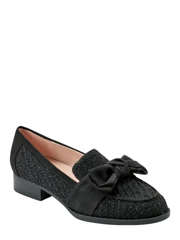 Bandolino Bow Loafer - Black Fabric