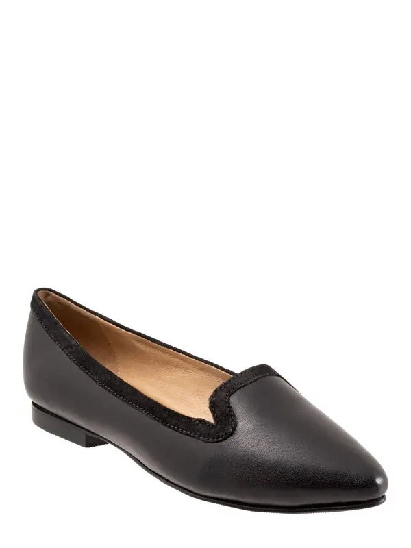 Trotters Hannah Pointed Toe Flat - Black