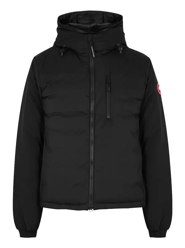 Canada Goose Lodge Hooded Feather-light Shell Jacket - Black