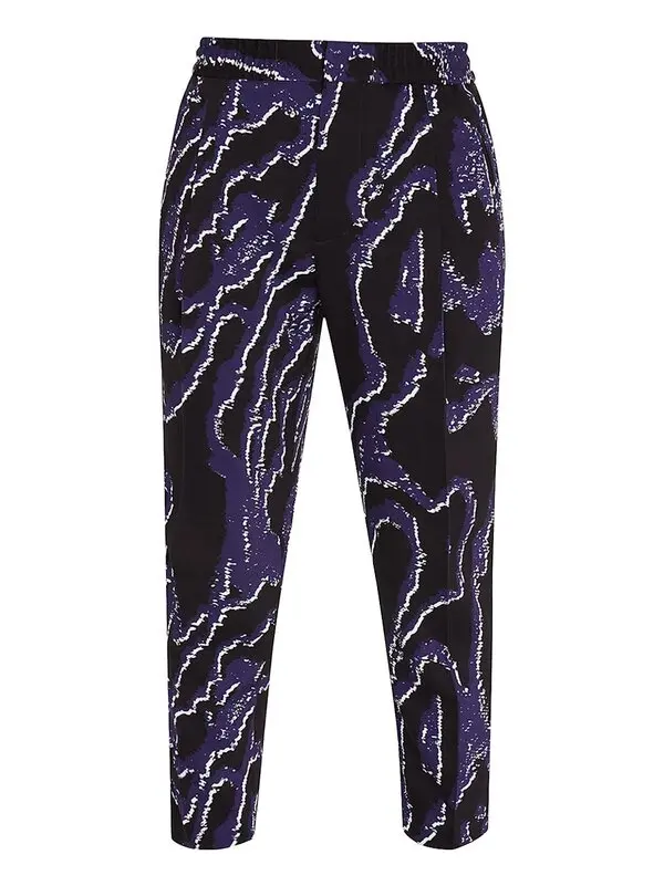 3.1 Phillip Lim Wood Grain Elastic-waist Pants - Midnight Multi