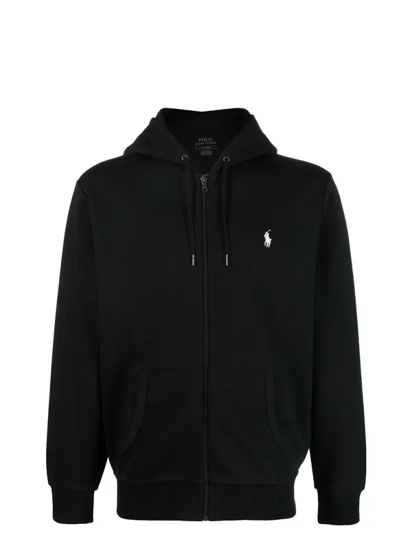 Polo Ralph Lauren Embroidery-logo Pullover Hoodie - Black