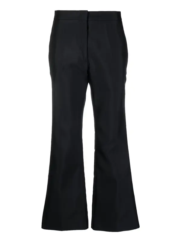 JIL SANDER High-waisted Flared Trousers - Blue