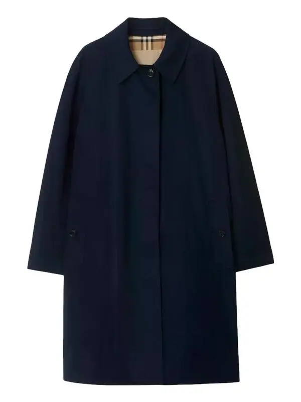Burberry The Camden Heritage Car Coat - Blue