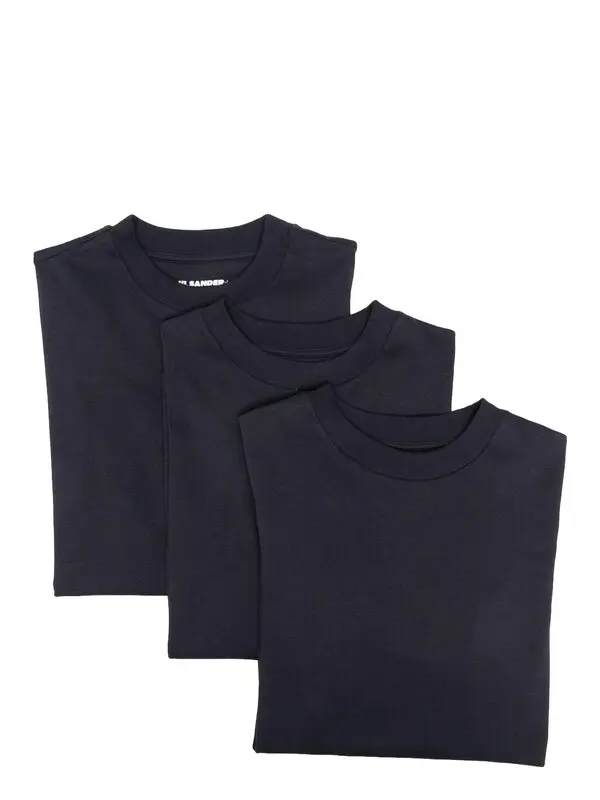 JIL SANDER Logo-patch Long-sleeve Top - Blue