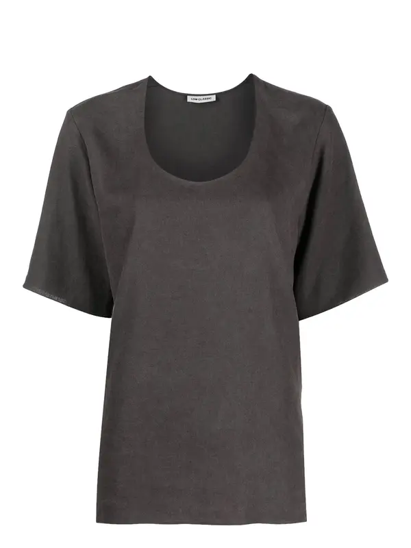 LOW CLASSIC Scoop-neck T-shirt - Grey