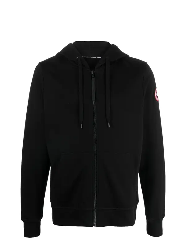 Canada Goose Cotton Logo-patch Hoodie - Black