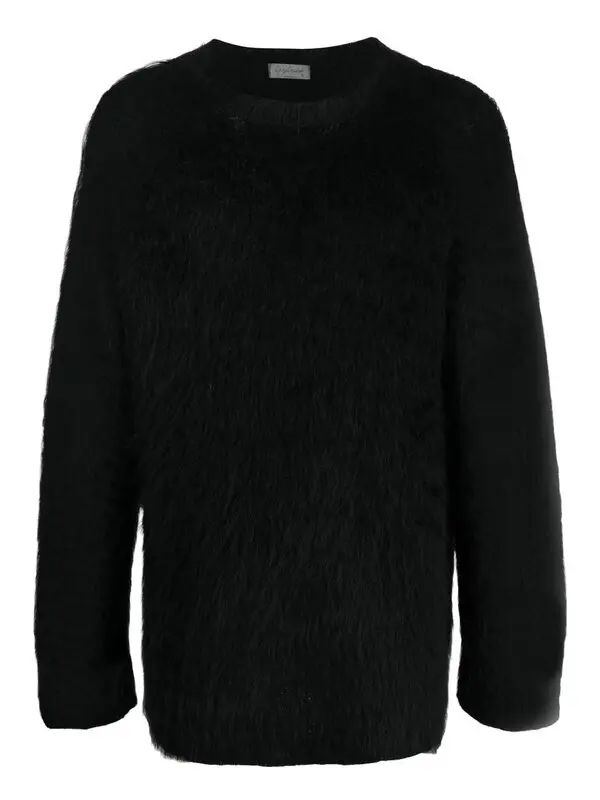 Yohji Yamamoto Furry Knit Jumper - Black