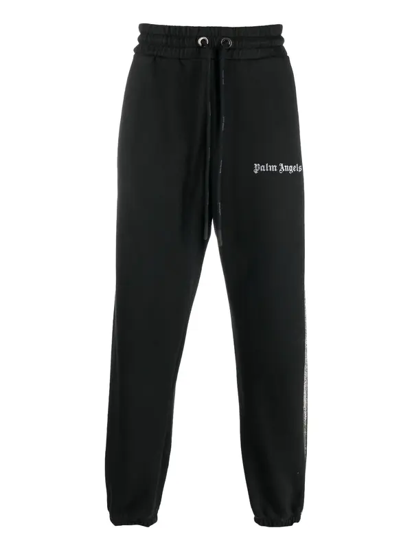 Palm Angels Logo-print Cotton Track Pants - Black