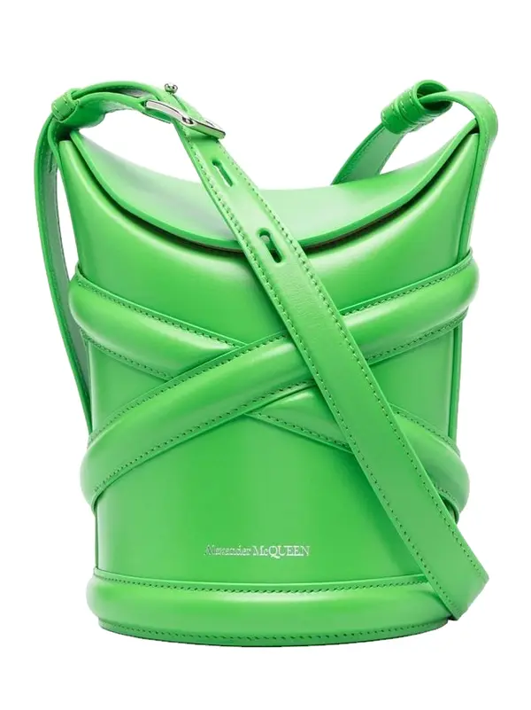 Alexander McQueen The Curve Bucket Bag - Green