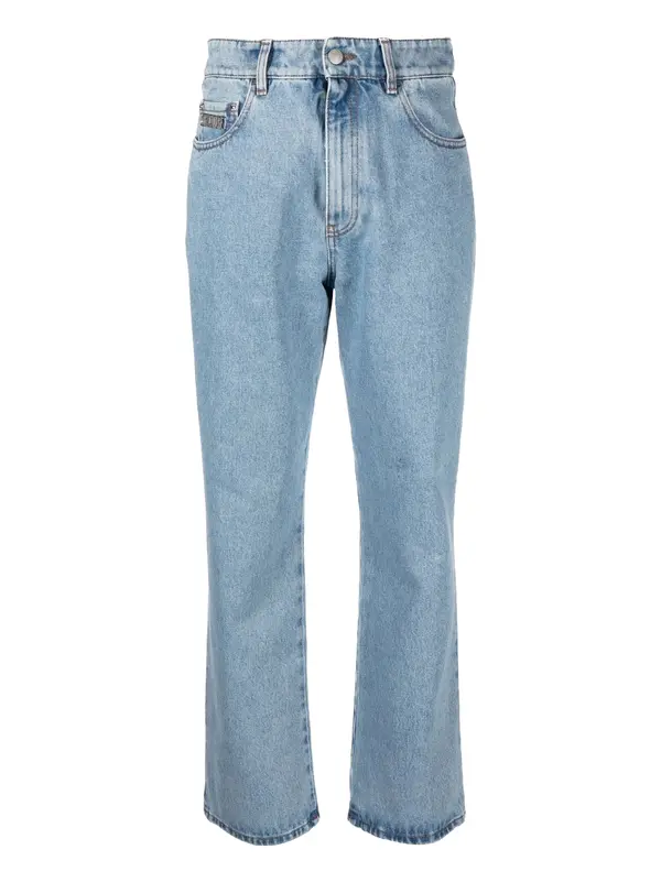 Gcds High-waist Straight Jeans - Blue