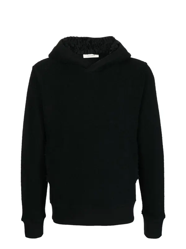 CRAIG GREEN Ruched-detail Long-sleeved Hoodie - Black
