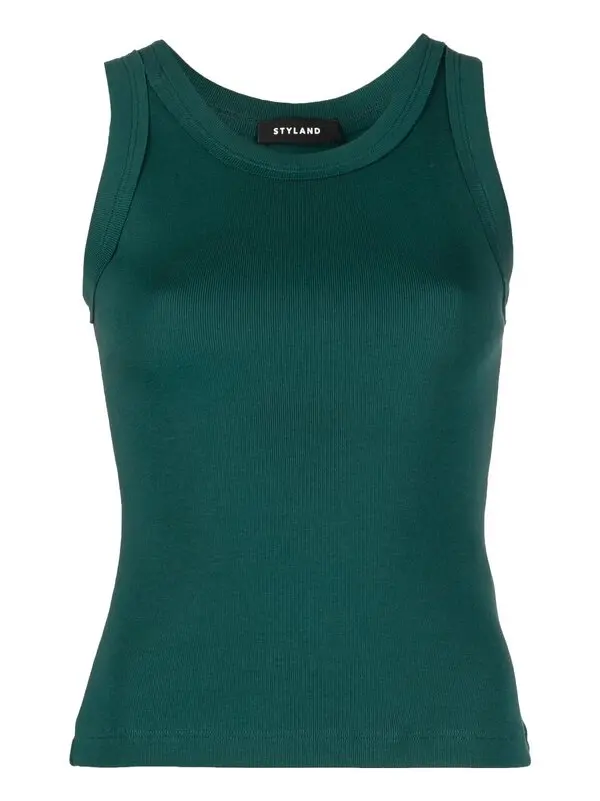 STYLAND Organic Cotton Vest Top - Green