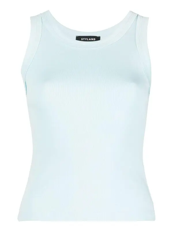 STYLAND Organic Cotton Vest Top - Blue