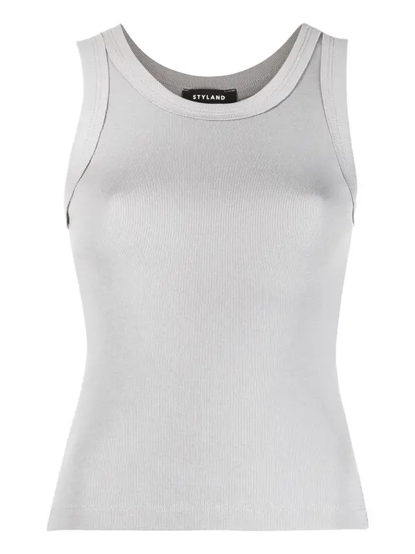 STYLAND Organic Cotton Vest Top - Grey