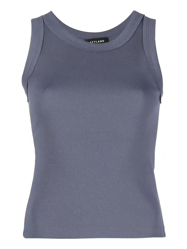 STYLAND Organic Cotton Vest Top - Blue