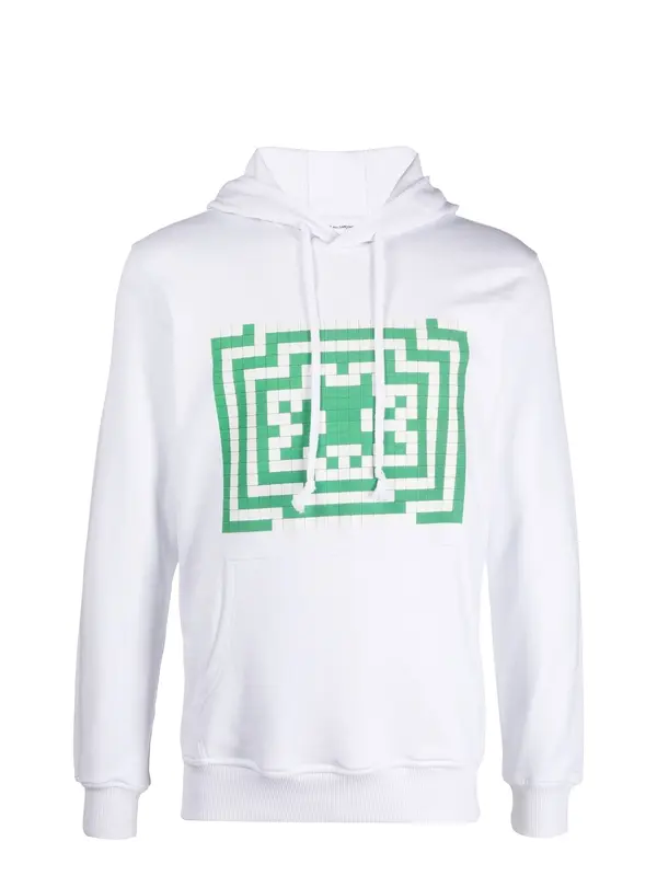 Comme Des Garçons Graphic-print Hoodie - White
