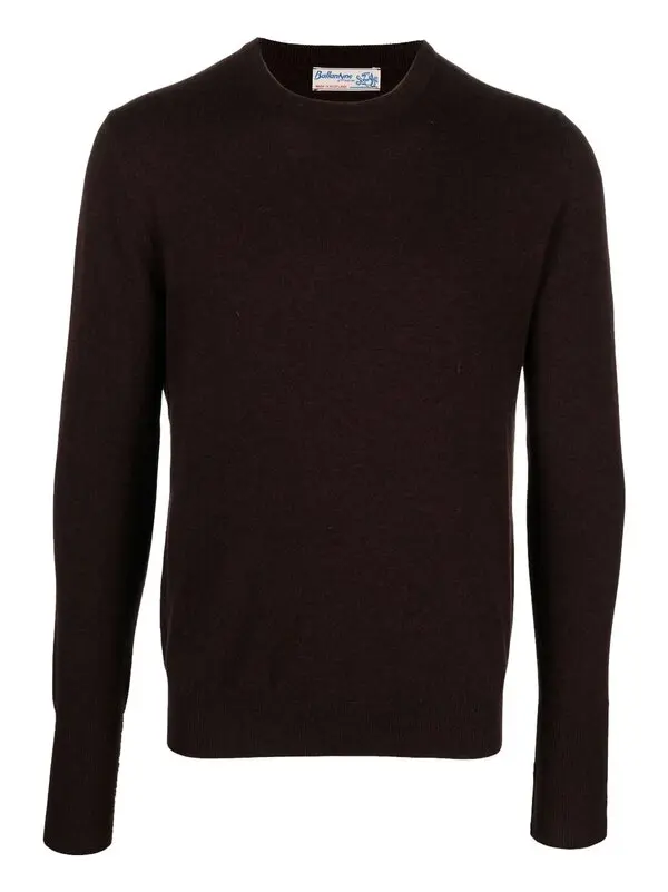 BALLANTYNE Crew Neck Cashmere Jumper - Brown