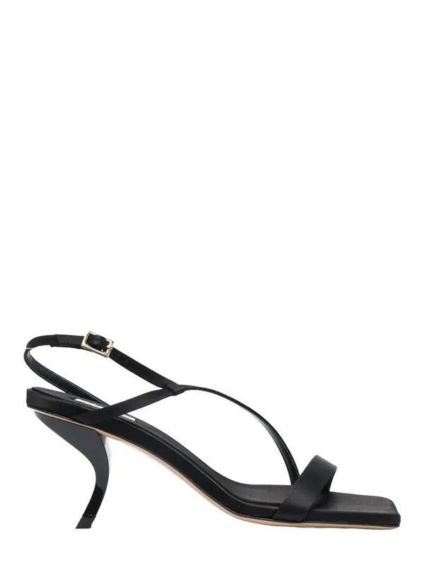 GIABORGHINI Rosie 21 Satin Sandals - Black