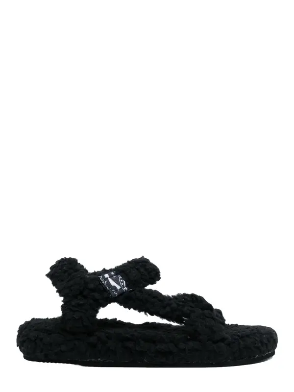 ARIZONA LOVE Trekky Faux-fur Sandals - Black