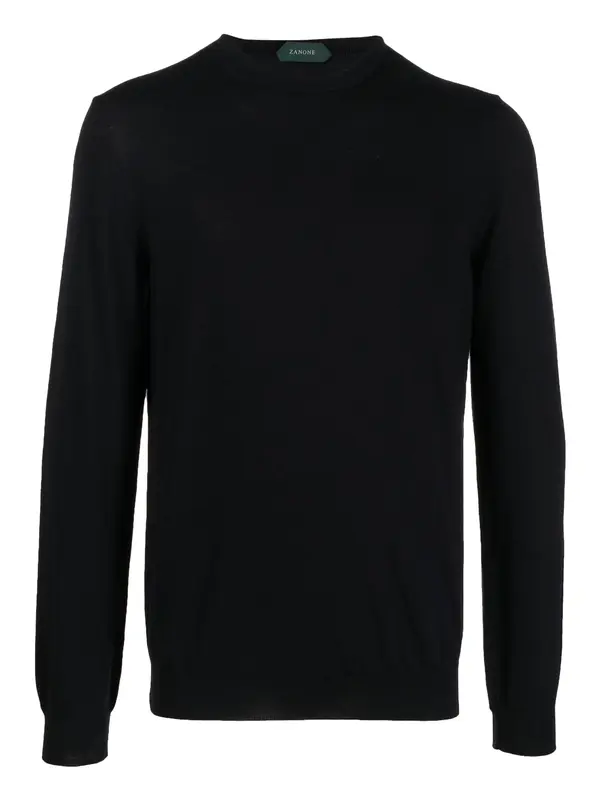 ZANONE Crew-neck Long-sleeve Jumper - Black