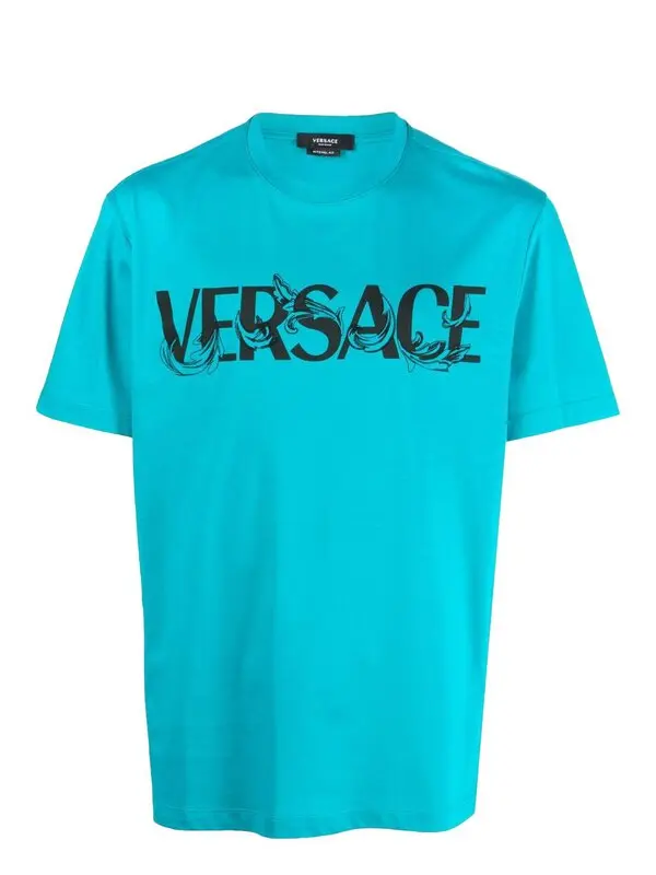 Versace Logo-print T-shirt - Blue