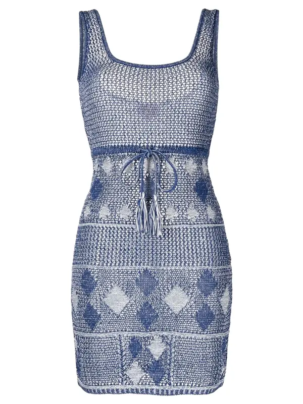 Solid & Striped The Kimberly Knitted Dress - Blue