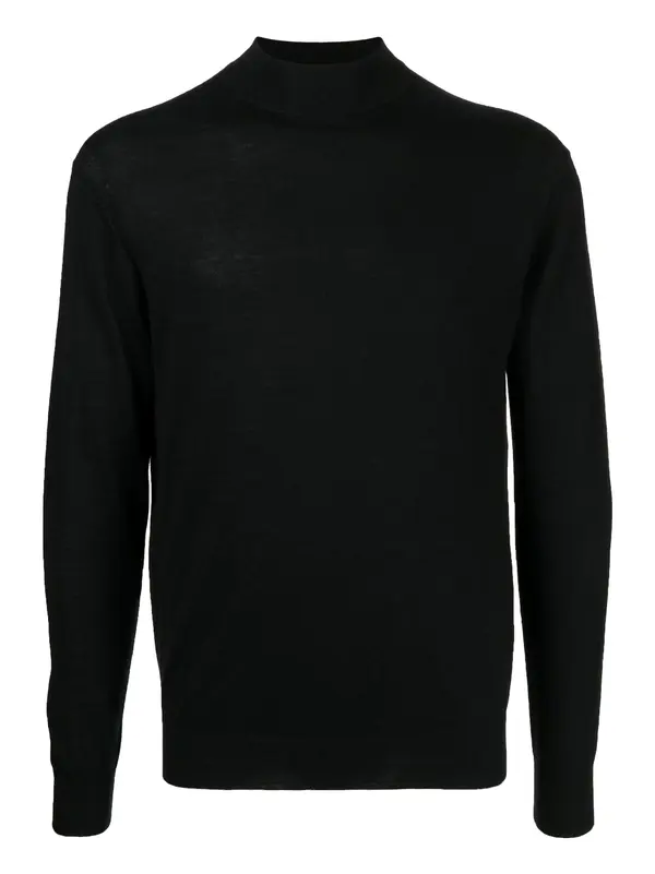 N.peal Funnel-neck Jumper - Black