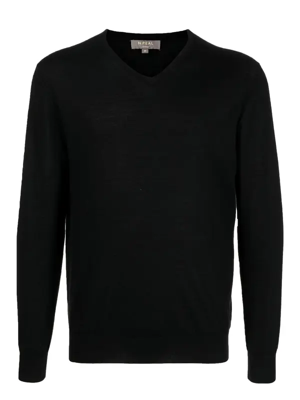 N.peal V-neck Jumper - Black