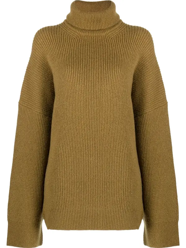 Attico Grace High-neck Jumper - Green