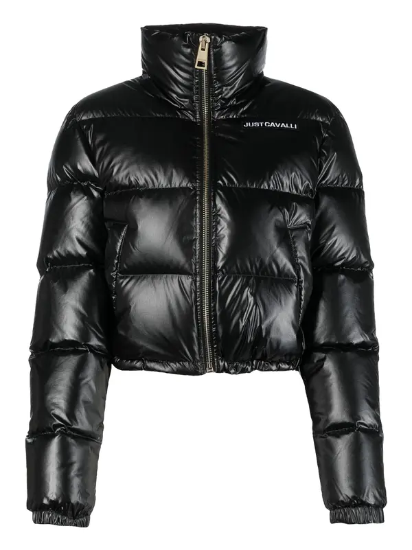 Just Cavalli Down Funnel-neck Jacket - Black