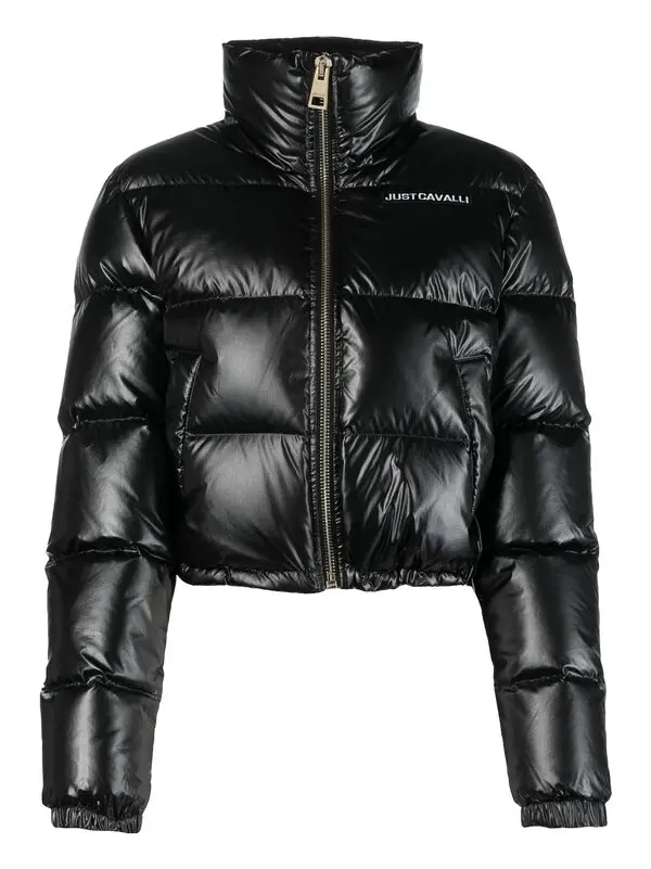 Just Cavalli Down Funnel-neck Jacket - Black